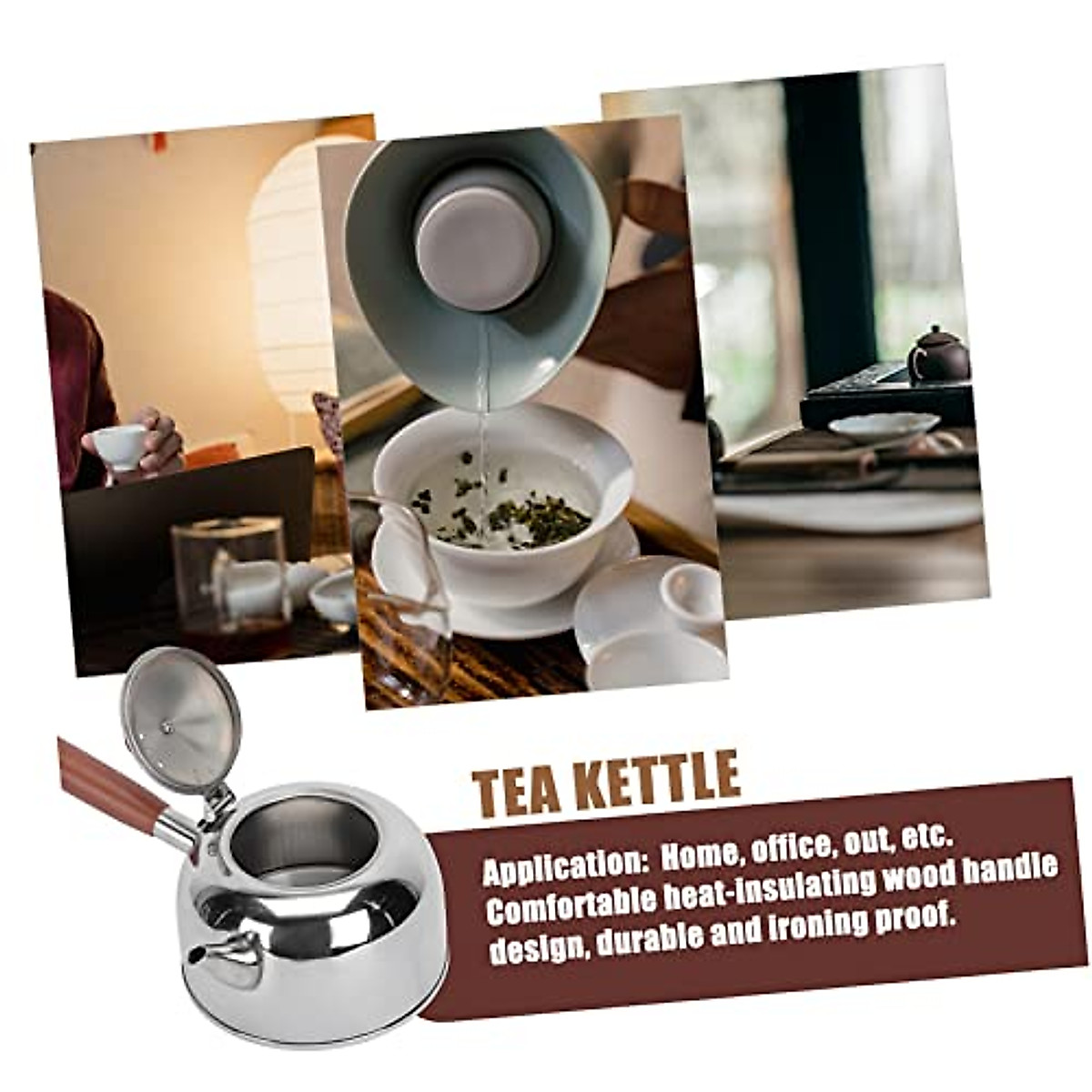 LABRIMP 2 Pcs Kettle Electric Coffee Espresso Maker Japanese Tea Pots Vintage Tea Cups Tea Pots for Loose Tea Coffee Mixer Electric Tea Maker Turkish 304 Stainless Steel