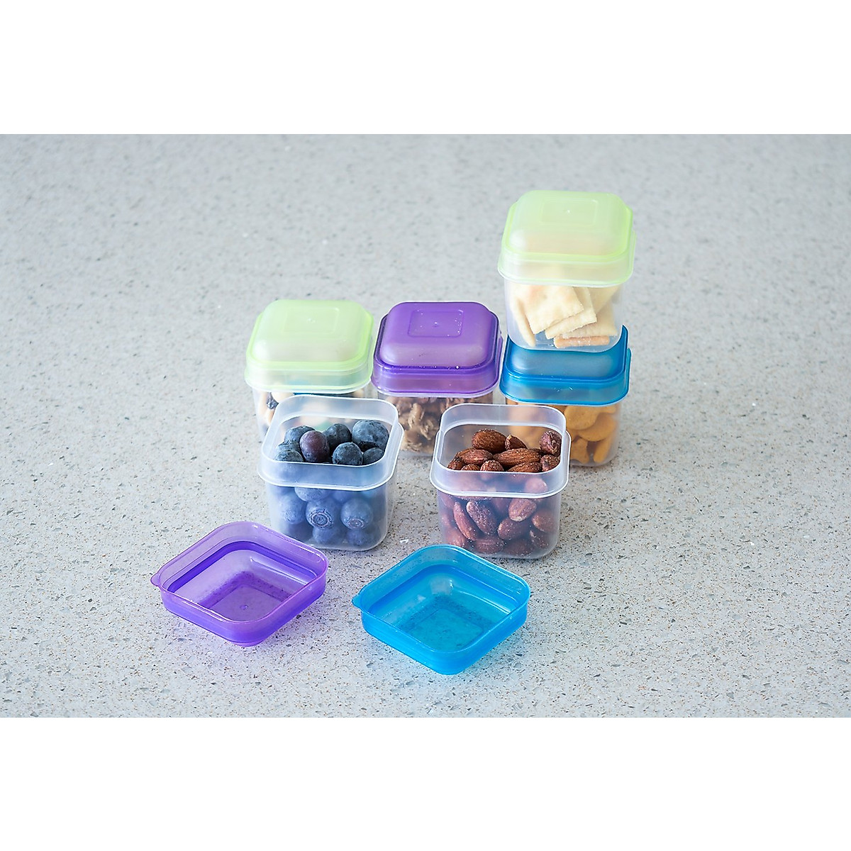 Evriholder Portion Snack Containers, Multicolor