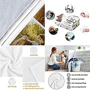 LUHAH Best Sister Ever Blanket, Customized Blanket with Picture, Personalized Throw Blanket for Sofa, Couch, Bed, 30x40 Inches