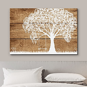 wall26 Purple Tulip Bouquet Rustic Floral Arrangements Pastels Beautiful Wood Grain Antique Canvas Art Home Art - 24x36 inches