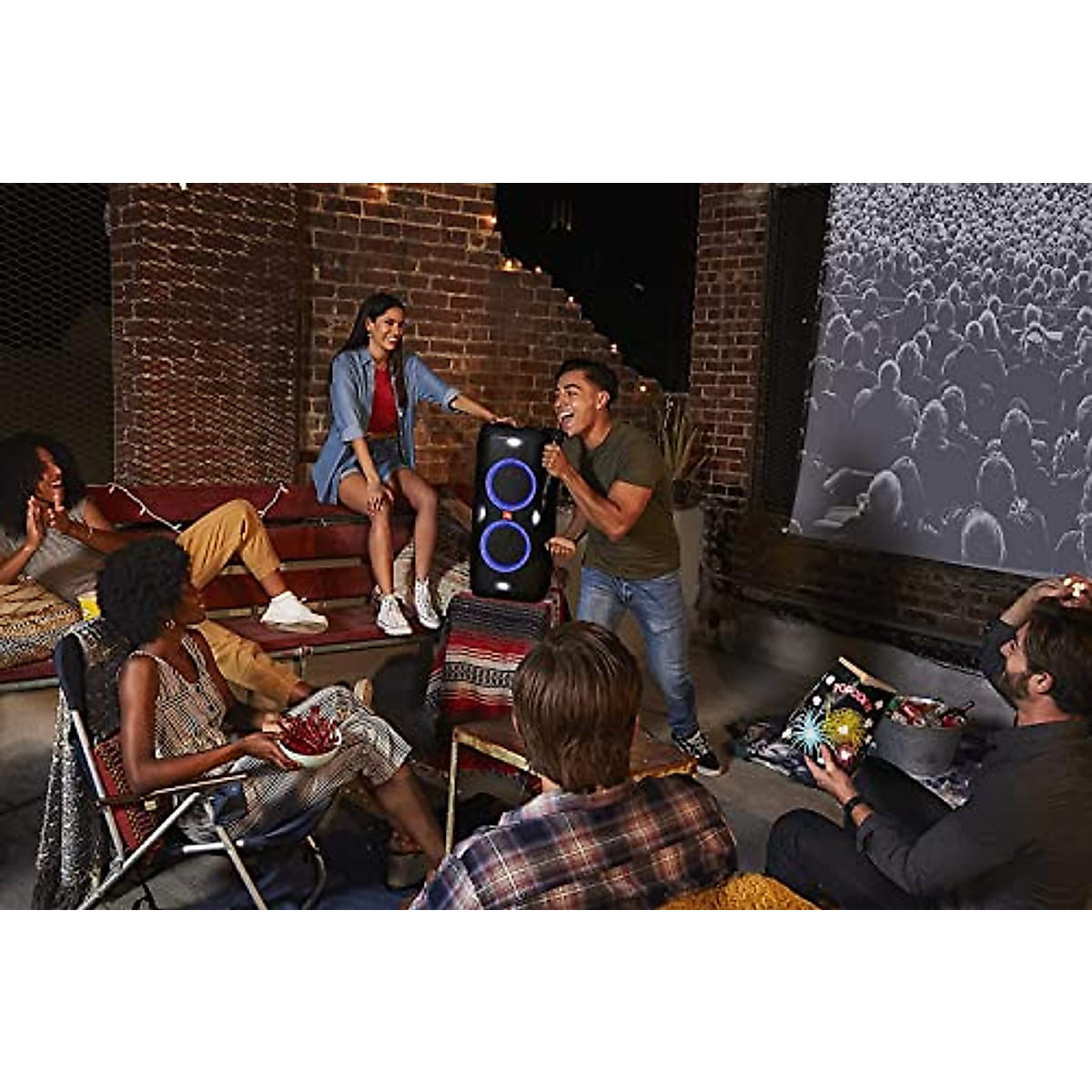 JBL Partybox 310 - Portable Party Speaker with Long Lasting Battery, Powerful JBL Sound and Exciting Light Show,Black