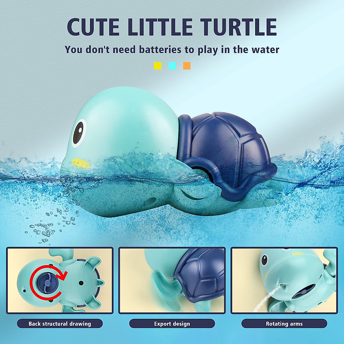 Bath Toys for Toddlers 1-3 Year Old - Pop-up Hatch Egg,Wind Up Swim Turtle,Lemon Cup with Interactive Bath Toys for Baby Bathtub Water Toys -Toy for 1 2 3 4 5 6Years Old Boy Girls for Gifts