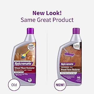 Rejuvenate Professional Wood Floor Restorer and Polish with Durable Finish Easy Mop On Application High Gloss Finish 32oz