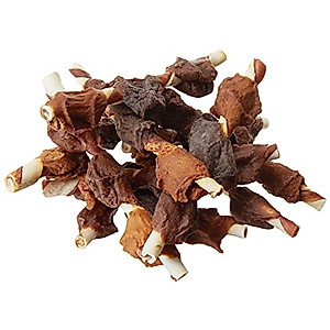 Amazon Brand - Wonder Bound Triple Flavor Rawhide Kabobs for Dogs, Pack of 36, 24 oz