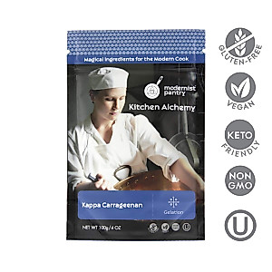 Pure Refined Kappa Carrageenan ⊘ Non-GMO Vegan OU Kosher Certified - 100g/4oz (The original recommended for Vegan Cheese)