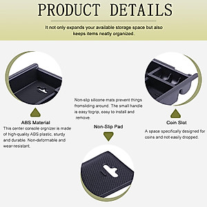 JDMCAR Center Console Organizer Tray Compatible with Toyota Tacoma Accessories 2016-2022 2023, Armrest Insert Container ABS Material Secondary Storage Box