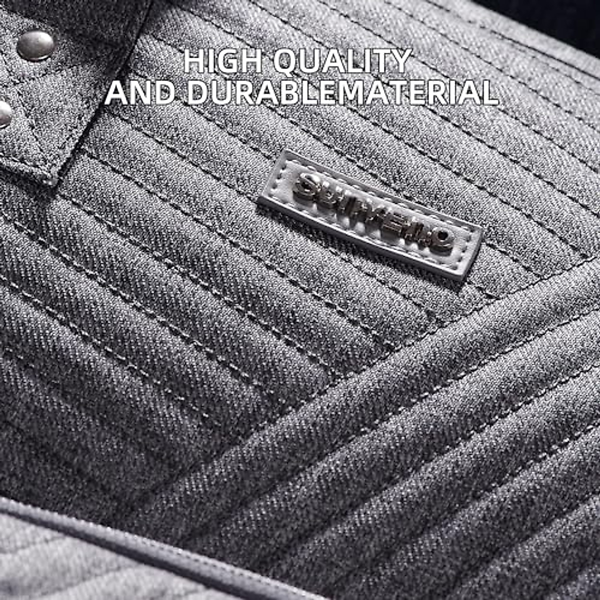 SUNVENO Baby Diaper Backpack Large Capacity Quilting Travel Nappy Bag, Grey