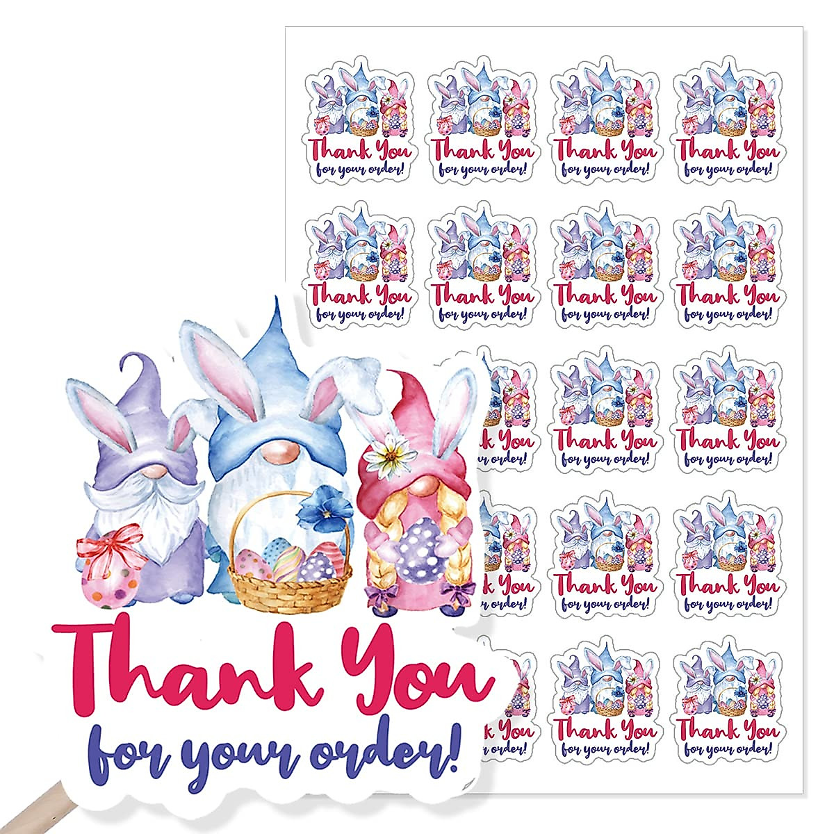 200 PCS Thank You for Your Order Easter Stickers,Cute Small Business Envelopes Stickers for Handmade Goods/Bags Business Packages,Easter Day Theme Small Shop Business Stickers for Envelopes Seals
