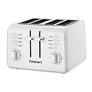 Cuisinart CPT-142P1 4-Slice Compact Plastic Toaster, White