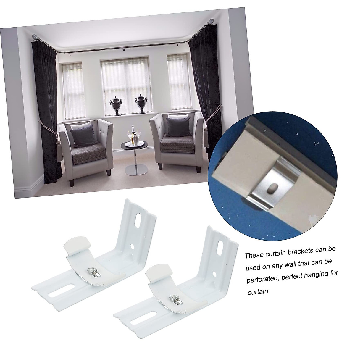 IMIKEYA 12 Pcs Bracket Blind Fixer Track Window Hardware Horizontal Blinds Wand Hook Venetian Blind Tilt Hook Vertical Blind Repair Window Covers for Home Iron Curtain White Repair Parts