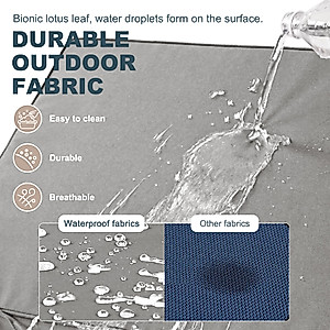 BayHomes Bench Cushions for Outdoor Indoor Furniture, Custom Waterproof Outdoor Patio Bench Cushion,Bay Window Seat Cushion with Handles and Ties