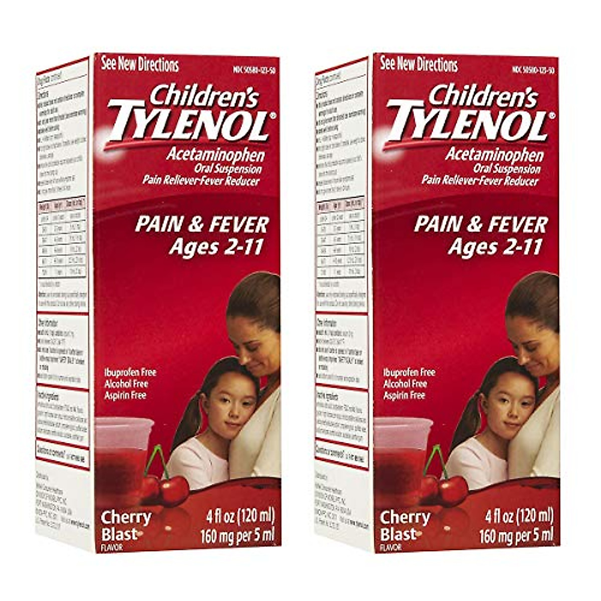 Tylenol Children's Pain Reliever/fever Reducer Cherry Flavor 4 Oz (Pack of 2)