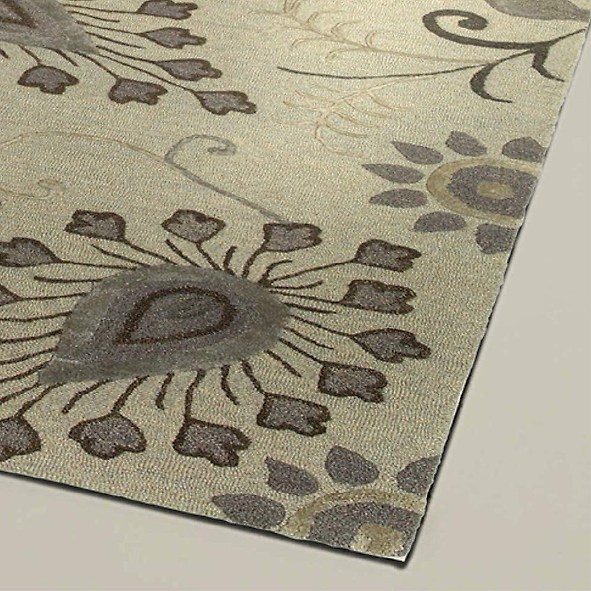 LR Resources Glamour LR06010-LTG80A0 Light Gray Rectangle 8 X 10 ft Indoor Area Rug, 8' x 10',