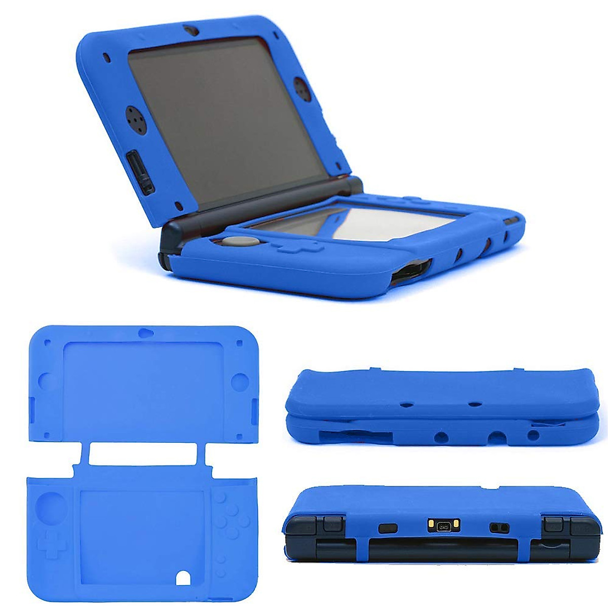 RDFJ New 3DS XL Protector Anti-Scratch Hard Case Sillicon Case Accessories for New 3DS XL (White)