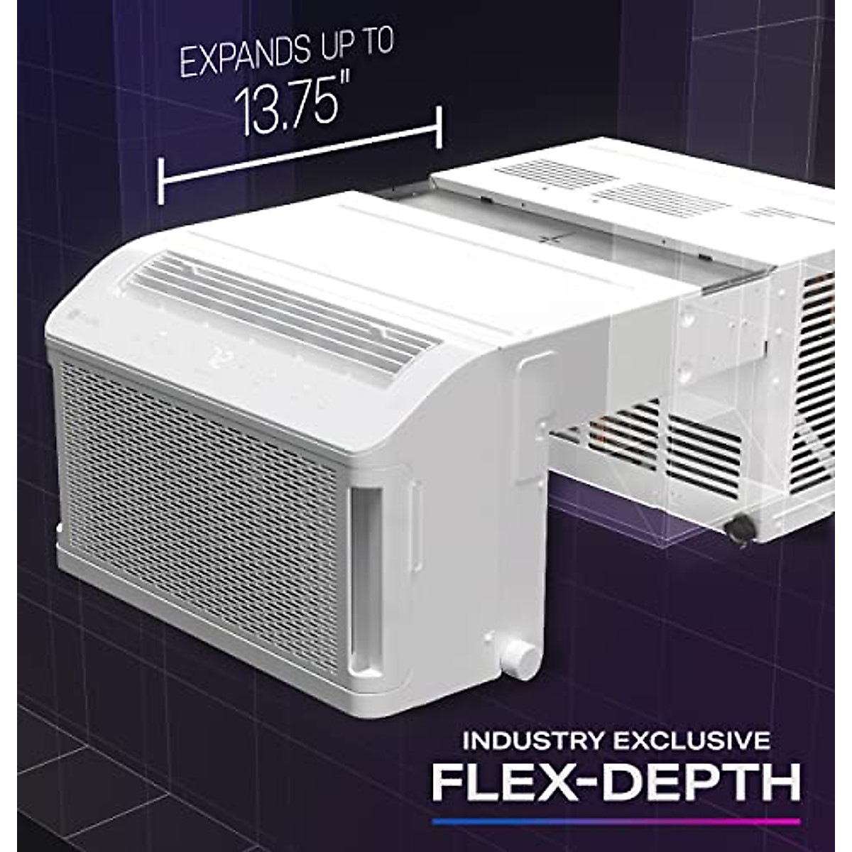GE Profile ClearView Window Air Conditioner 8,300 BTU, WiFi Enabled, Ultra Quiet for Medium Rooms, Full Window View with Easy Installation, Energy-Efficient Cooling, 8K Window AC Unit, White