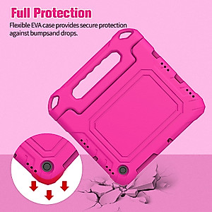 RTOBX Kids Case for Samsung Galaxy Tab A8 10.5 Inch 2022, Galaxy Tab A8 Case with Screen Protector, Shockproof Handle Stand Case for Samsung Galaxy Tab A8 10.5” 2022 (SM-X200/SM-X205/SM-X207), Pink