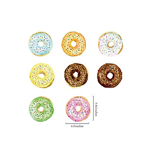 CC HOME 30Pack Donut Cake Hanging Swirls Doughnut Dessert Ceiling Streamer Birthday Party Decorations Donut Themed Party Favors for Holiday Baby Shower Home Decoration Party Supplies