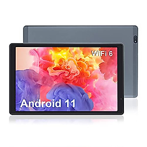 Tablet 10.1 Inch,Android 11 Tablets with 5G+WiFi6,3GB RAM 32GB ROM Storage,1280x800 IPS HD Glass Touchscreen,Quad-Core Processor,5MP+8MP Camera,Bluetooth5.0,6000mAh Battery,Metal Body((Silver)