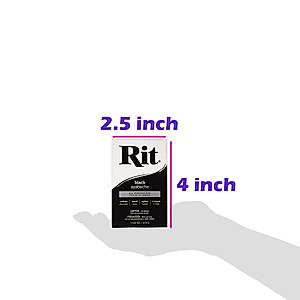 All Purpose Concentrated Rit Dye Powder Single Pack for Clothing, Décor, and Crafts – Black