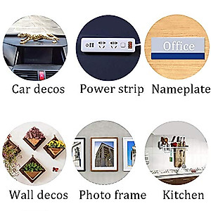 Double Sided Tape, Heavy Duty Mounting Tape, Waterproof Very High Bond Foam Tape, for Indoor Outdoor Car LED Strip Lights, and Home Office Decor （Black，1/2 in x 15.6ft）， Made of 3M Tape