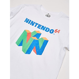Nintendo Men's N64 Logo T-Shirt, Large, White
