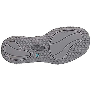 KEEN Womens SOLR High Performance Sport Closed-Toe Water Sandal Shoe, Light Gray/Ocean Wave , 10