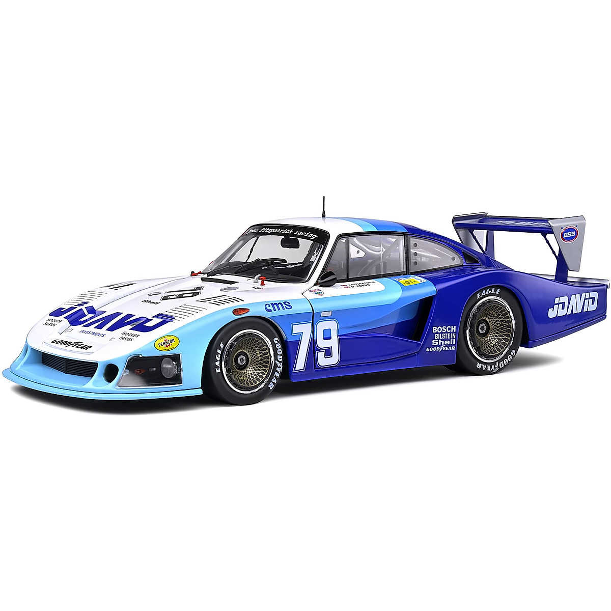 Porsche 935 Moby Dick RHD (Right Hand Drive) #79 John Fitzpatrick - David Hobbs 24H of Le Mans (1982) Competition Series 1/18 Diecast Model Car by Solido"""