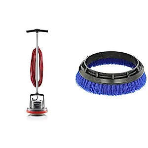 Oreck Commercial ORB550MC Commercial Orbiter Floor Machine & Oreck - 237.058 Commercial 237058 Crimped Polypropylene Scrub Orbiter Brush, 10.5” Bristle to Bristle Outer Dimensions, Blue
