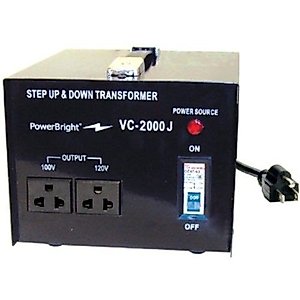 PowerBright Vc-2000J Transformer Step up/Down 2000 Watt Japan 100 or 20 Volt