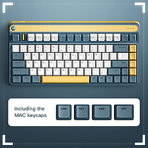 iQunix A80 Gaming Keyboard, 2.4G Wireless Mechanical Keyboard with Cherry MX Red Switch, Compact 83 Keys RGB LED Backlit Hot Swappable Keyboard for Windows/Mac/Android/iOS