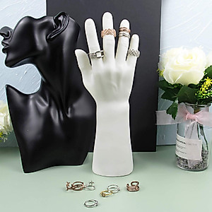 AUEAR, Male Mannequin Hand Display Jewelry Bracelet Necklace Ring Watch Glove Stand Holder White