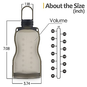haakaa Silicone Milk Storage Bags Reusable Breastmilk Storage Bags Breast Milk Storing Containers for Breastfeeding, BPA Free, 9oz/260ml, 2 PK