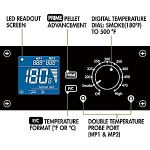 Cuisinart CPG-700 Grill and Smoker, 52"x24.5"x49.3", Deluxe Wood Pellet Grill & Smoker