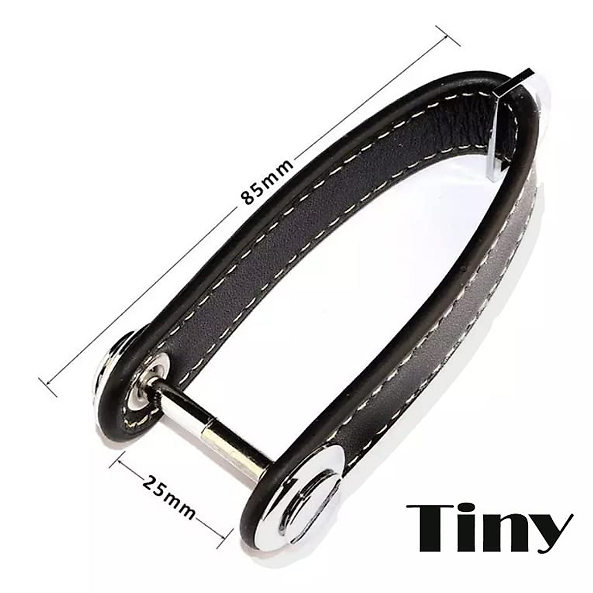 Leather Key Organizer, Minimalist Key Chain, Compact key holder, Smart keychain (RED)