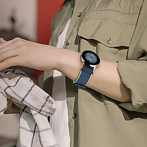 Amzpas Quick Release 20mm Watch Band Nylon Loop 20mm Watch Strap, Nylon Breathable Replacement Band for Samsung Galaxy Watch 40mm 44mm