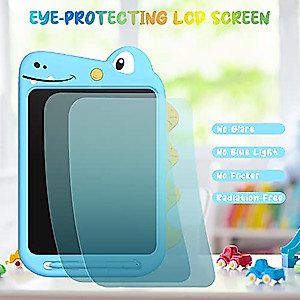 Licootty 10 Inch Colorful LCD Writing Tablet Doodle Board for Kids Girls Boys Baby Toddler Toys Educational Drawing Tablet Doodle Board Dinosaur Toys for Boys 3 4 5 6 7 8 Years Old Gifts (Dinosaur)