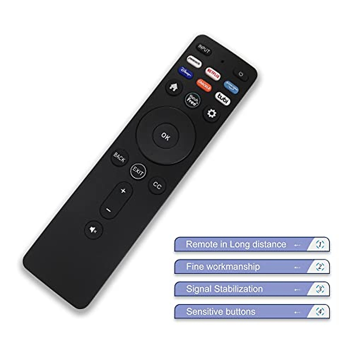 Replacement Remote Control XRT260 for 2021 Vizio V-Series M-Series Smart TV V505-J01 M50Q7-J01 V555-J01 M55Q7-J01 M65Q7-J01