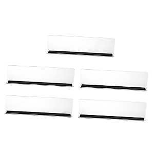 WHAMVOX 5pcs Shelf Baffle Store Goods Separator Shelf Separator Clear Shelving Supermarket Shelf Dividers Shelf Dividers for Stores Snacks Dividers Shop Shelf Dividers Magnetic Stripe