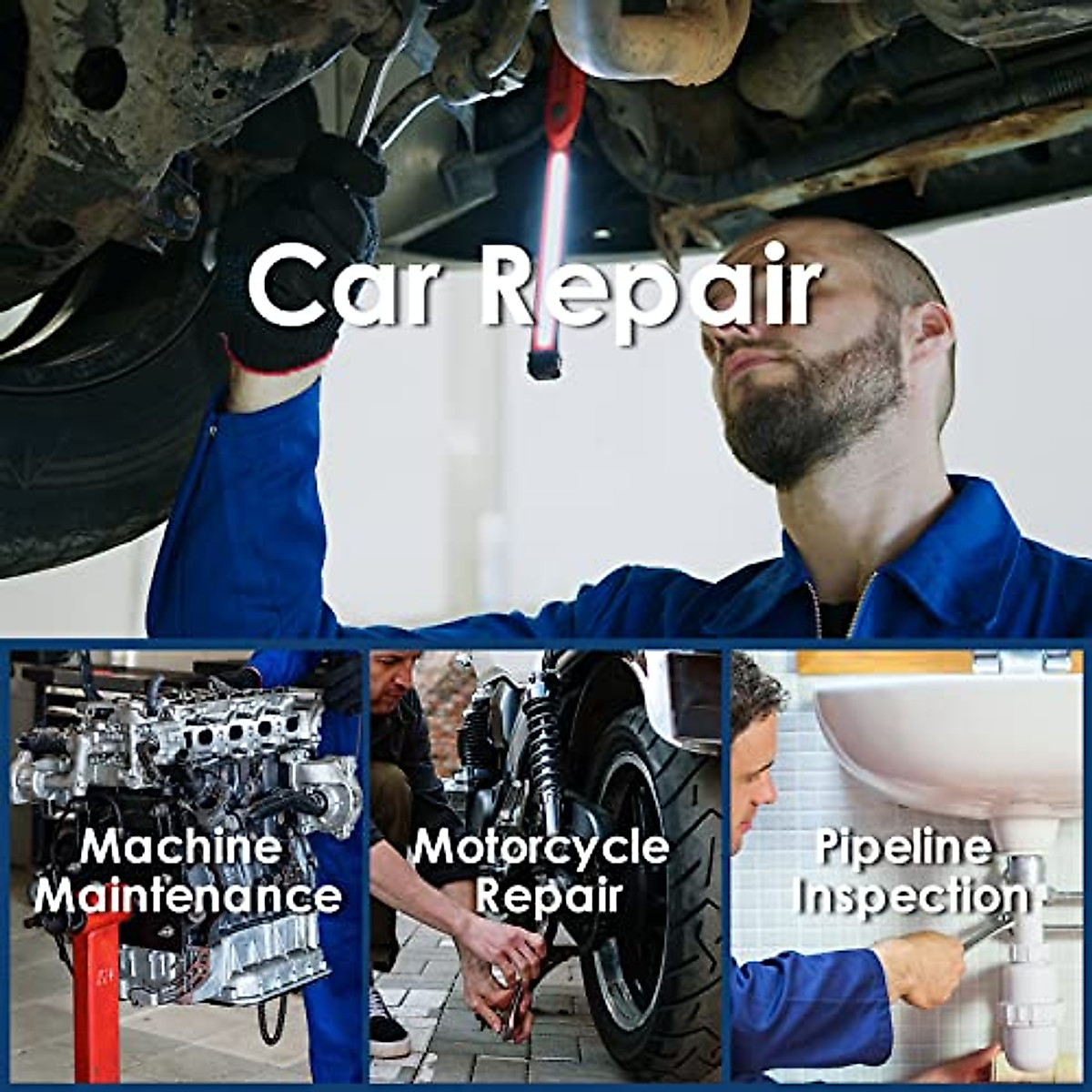 YIYEIE 8 Pc. Ratcheting Wrench Set, SAE 5/16, 3/8, 7/16, 1/2, 9/16, 5/8, 11/16, 3/4 Inch, 72 Tooth, CR-V Steel, Standard Combination Ratchet Wrench Set