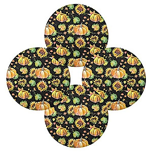 Placemats for Dining Table Mats - Autumn Pumpkins Sunflowers Leaves Branches Place Mat Holiday Place Mats Home Decoration 15.4 inch