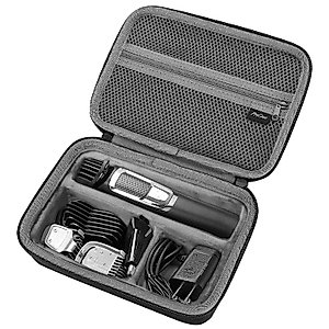 ProCase Hard Travel Case for Multigroom Series 3000 5000 7000 MG3750 MG5750/49 MG7750/49 Men's Electric Trimmer Shaver and Attachments Father's Day Gift -Black