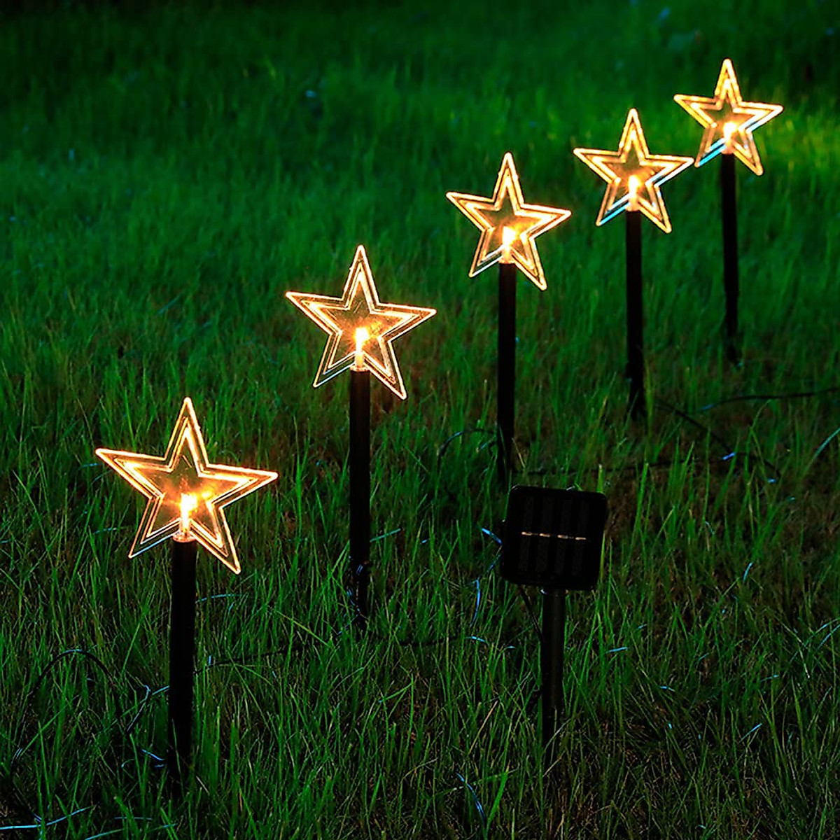 Solar String Light for Home Pathway Christmas Decor Party Fairy Lamp Outdoor Garden (Size:Star)