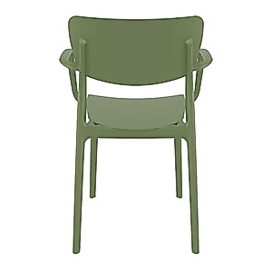 Siesta Lisa Outdoor Set of 2 Dining Arm Chair Olive Green ISP126-OLG