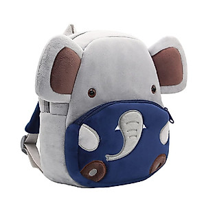 Cute Animal Cartoon Backpack School Bag, for Toddler Children Boys Girls, 3-5 Years Old, for Kindergarten Kids, Children, Unisex (Elephant)…