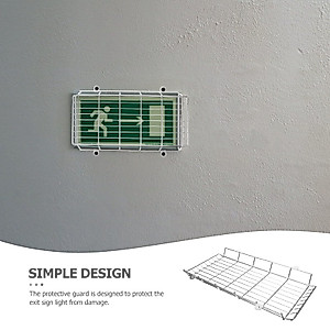 Housoutil Exit Sign Guard Stainless Steel Protective Guard for Emergency Light Emergency Light Wire Guard Emergency Guard Stainless Steel