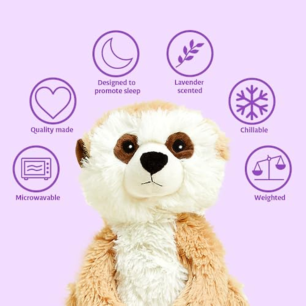 Intelex Warmies Microwavable French Lavender Scented Plush, Meerkat Warmies