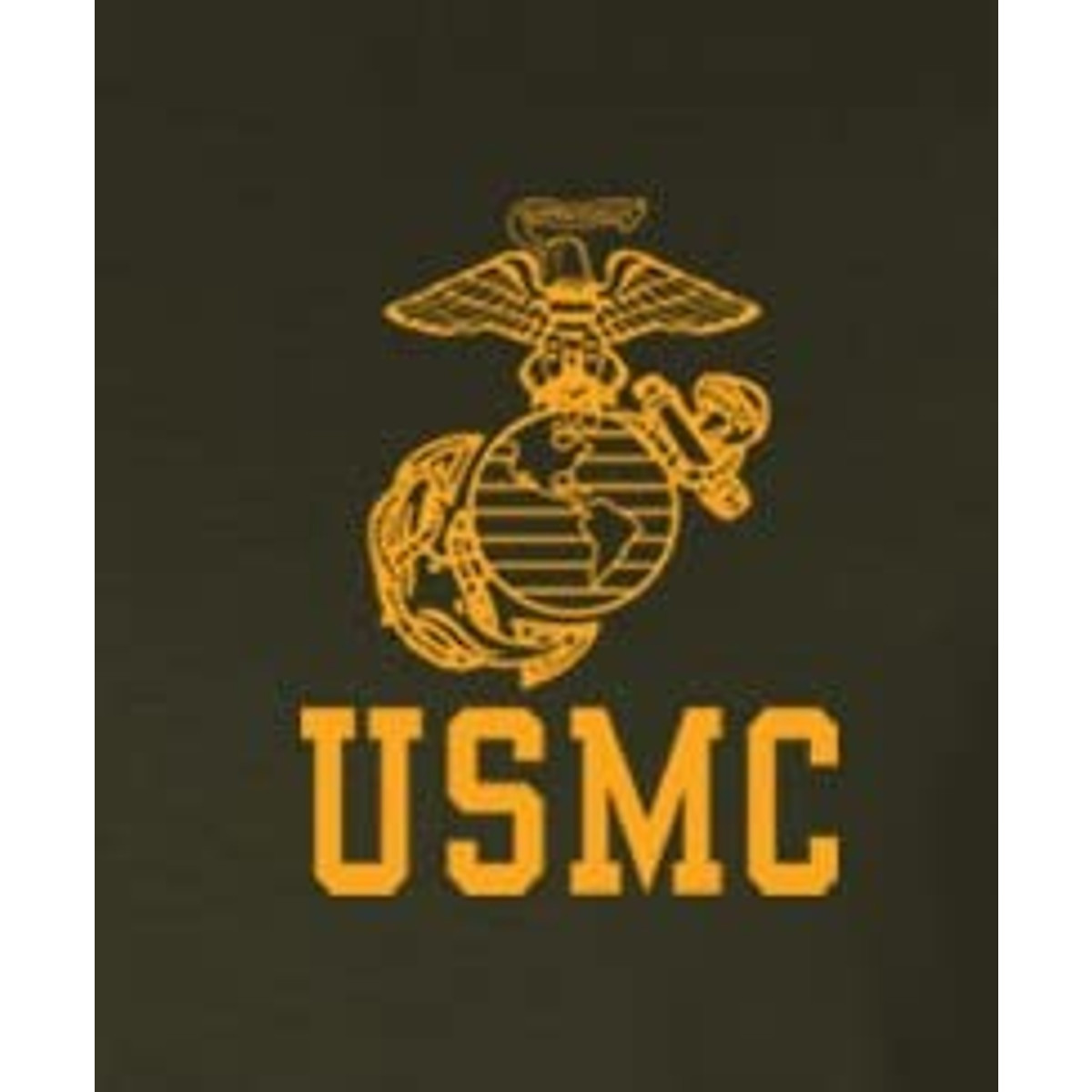 eMarine PX Eagle Globe and Anchor w/USMC Hooded Sweatshirt Military Green. Made in USA. Officially Licensed with The United States Marine Corps