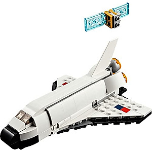 LEGO Creator 3 in 1 Space Shuttle Building Toy for Kids, Creative Gift Idea for Boys and Girls Ages 6 and Up, Build and Rebuild This Space Shuttle Toy into an Astronaut Figure or a Spaceship, 31134