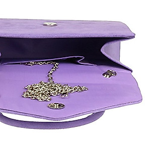 Girly HandBags Retro Plain Clutch Bag Lilac