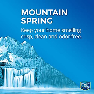 Fresh Step Extreme Scented Litter with the Power of Febreze, Clumping Cat Litter Mountain Spring, 34 Pounds